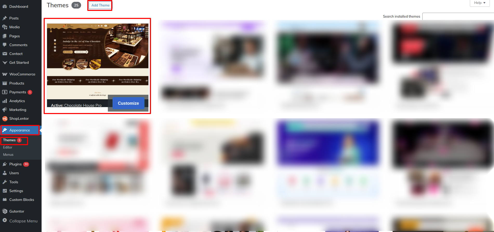 Chocolate Wordpress Theme Doc